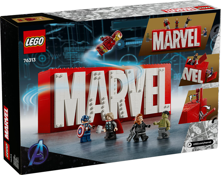 76313 LEGO® Marvel MARVEL Logosu ve Minifigürleri - Resmi LEGO Store TR